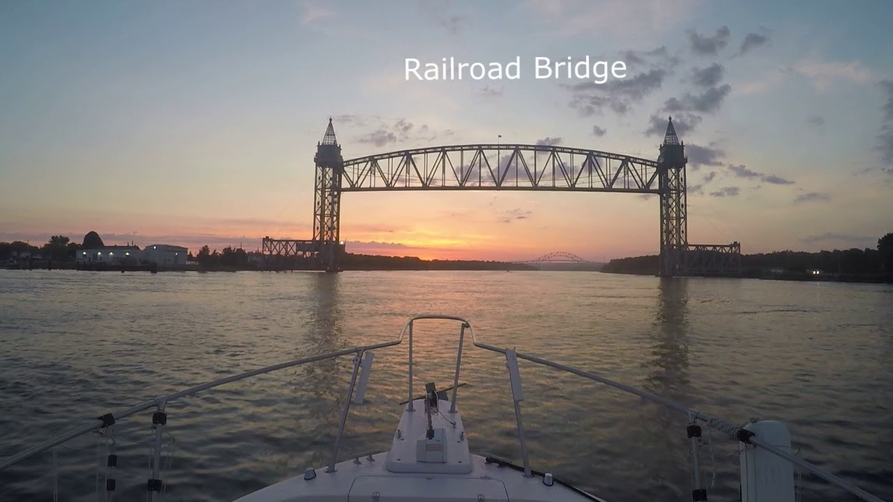 A SPECTACULAR boats view through Cape Cod Canal at Sunrise - YouTube