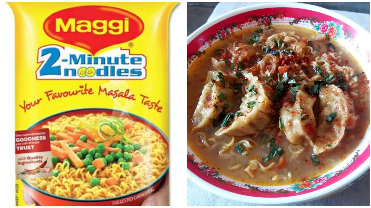 Soupy Maggi Momo | Maggi Momo Recipe | How to make tasty Maggi Momo at ...