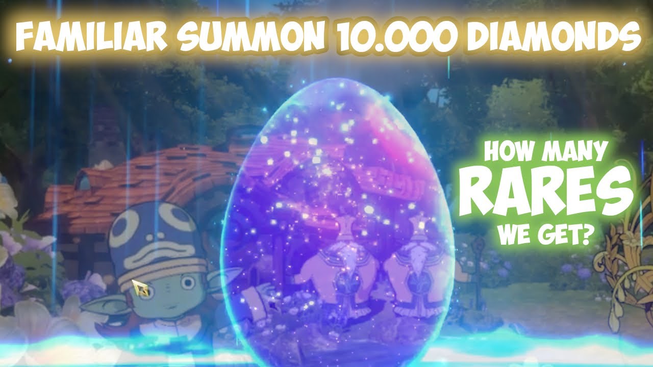 Familiar Summon Gacha 10.000 Diamonds | How Many Rares We Get? (Part 1 ...