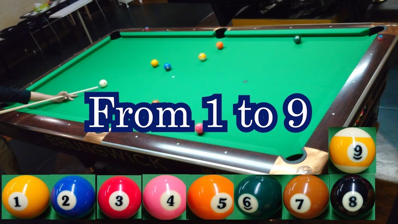 Billiard from 1 to 9 - YouTube