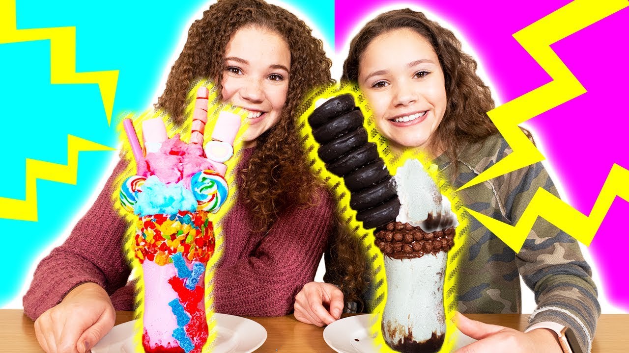 Haschak Sister vs Haschak Sister ULTIMATE Milkshake Challenge!! - YouTube