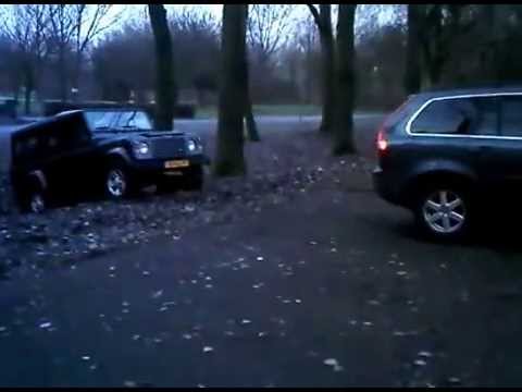 Land Rover Defender stuck in mud - YouTube