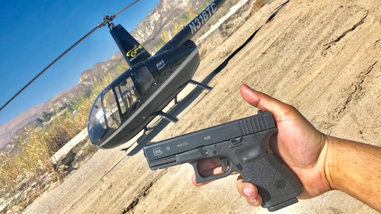 Glock 19 Helicopter Drop test - YouTube