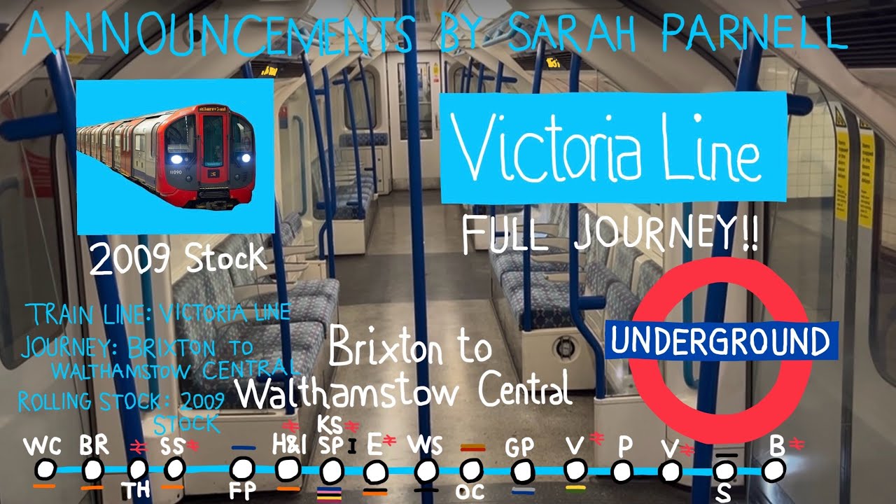 💎VICTORIA LINE FULL JOURNEY!💎from Brixton ️ Walthamstow Central ( 2009 ...