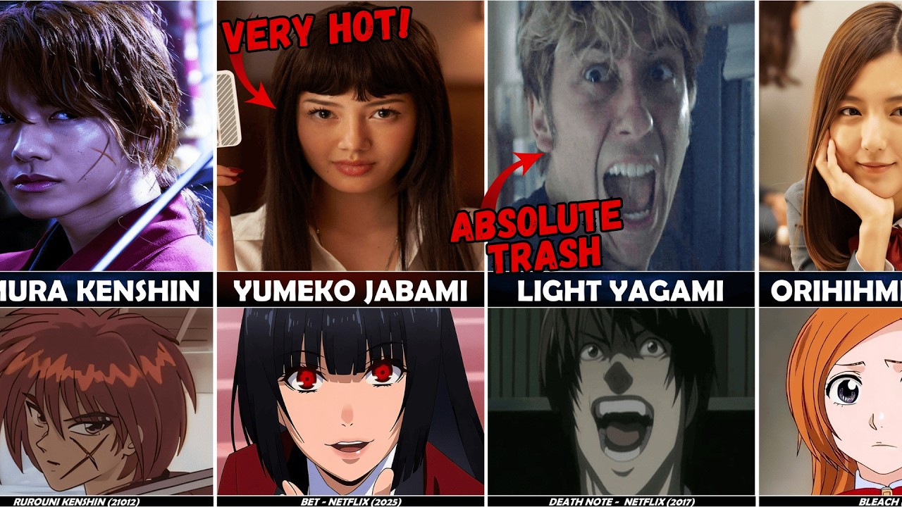 Anime Characters vs Live Action Comparison - YouTube
