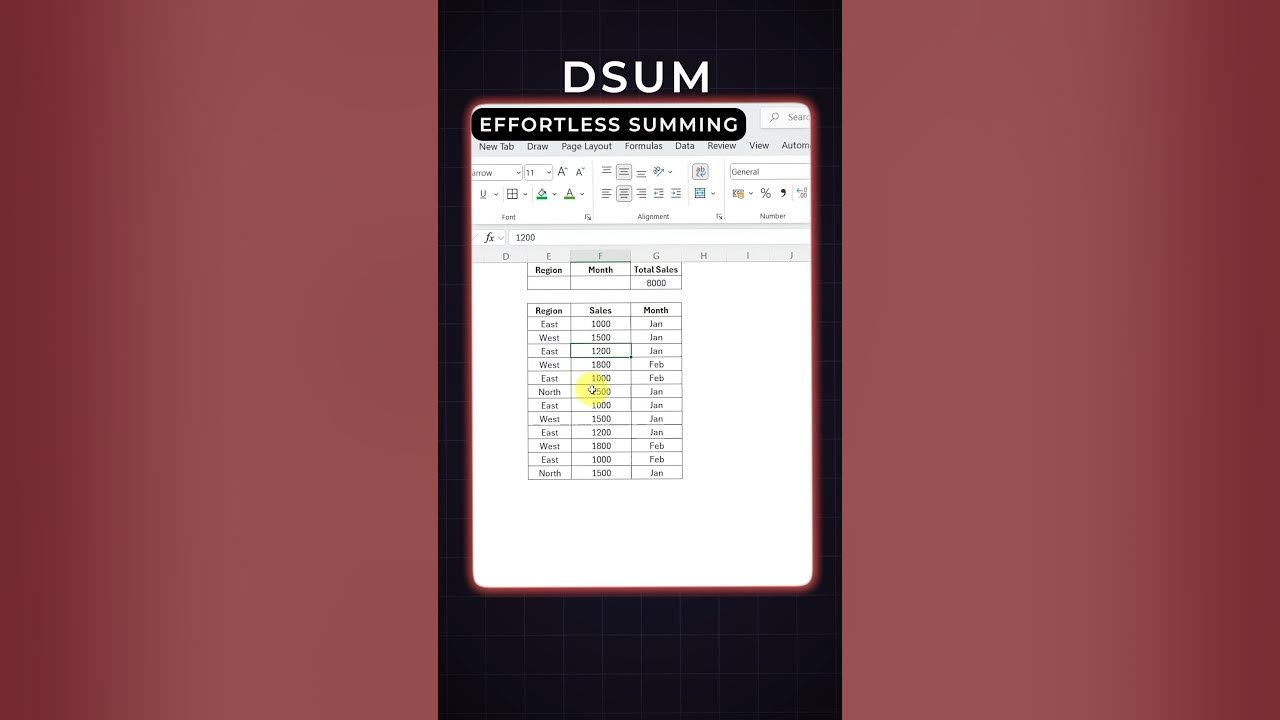 How to use DSUM excel formula | effortless data summation. - YouTube
