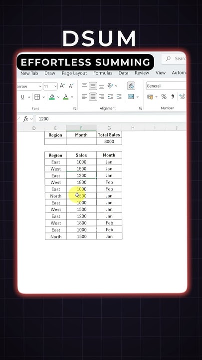 How to use DSUM excel formula | effortless data summation. - YouTube