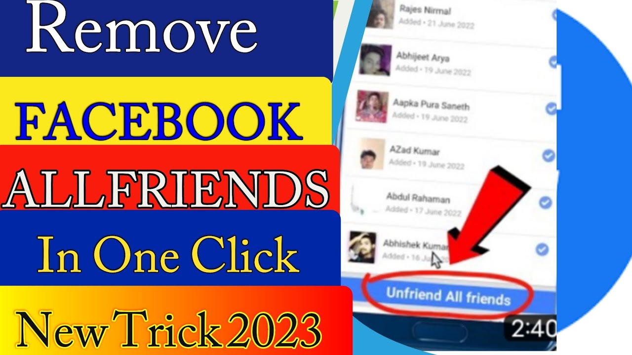 Remove All Friends in Facebook || Just in one click || Facebook Friends ...