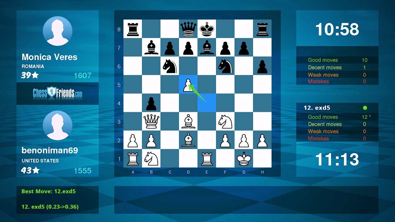 Chess Game Analysis: benoniman69 - Monica Veres : 0-1 (By ChessFriends ...