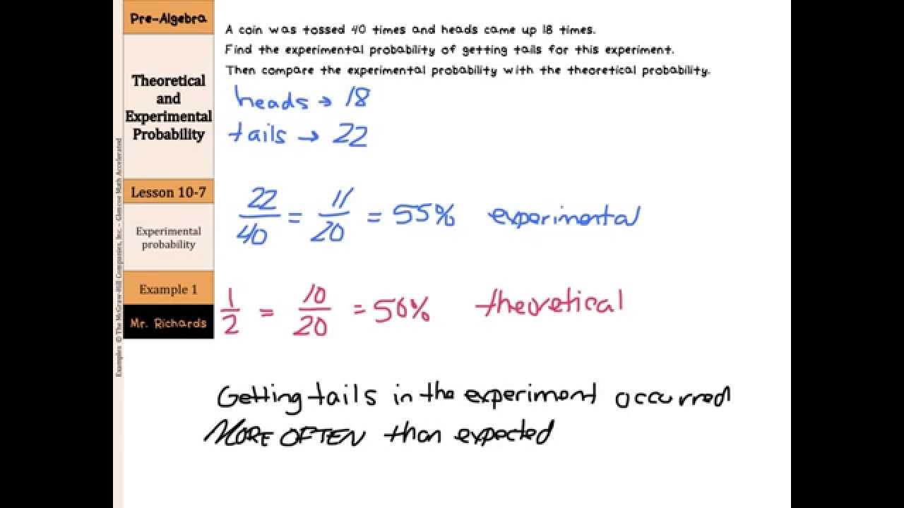 Theoretical And Experimental Probability YouTube Theoretical And Experimental Probability YouTube