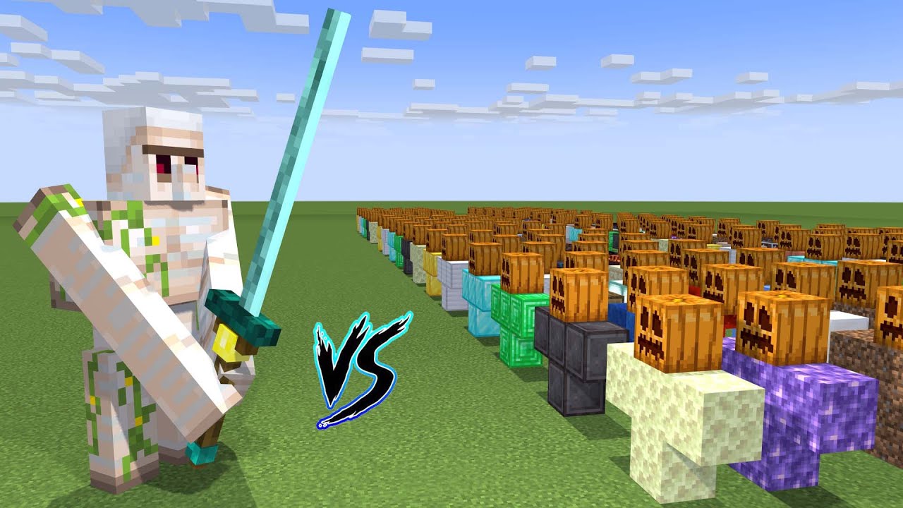 MINECRAFT IRON GOLEM WITH DIAMOND SWORD VS AlL GOLEMS - IRON GOLEM ...
