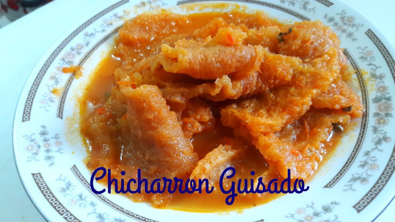 Como hacer chicharron en salsa roja mas rico imposible - YouTube