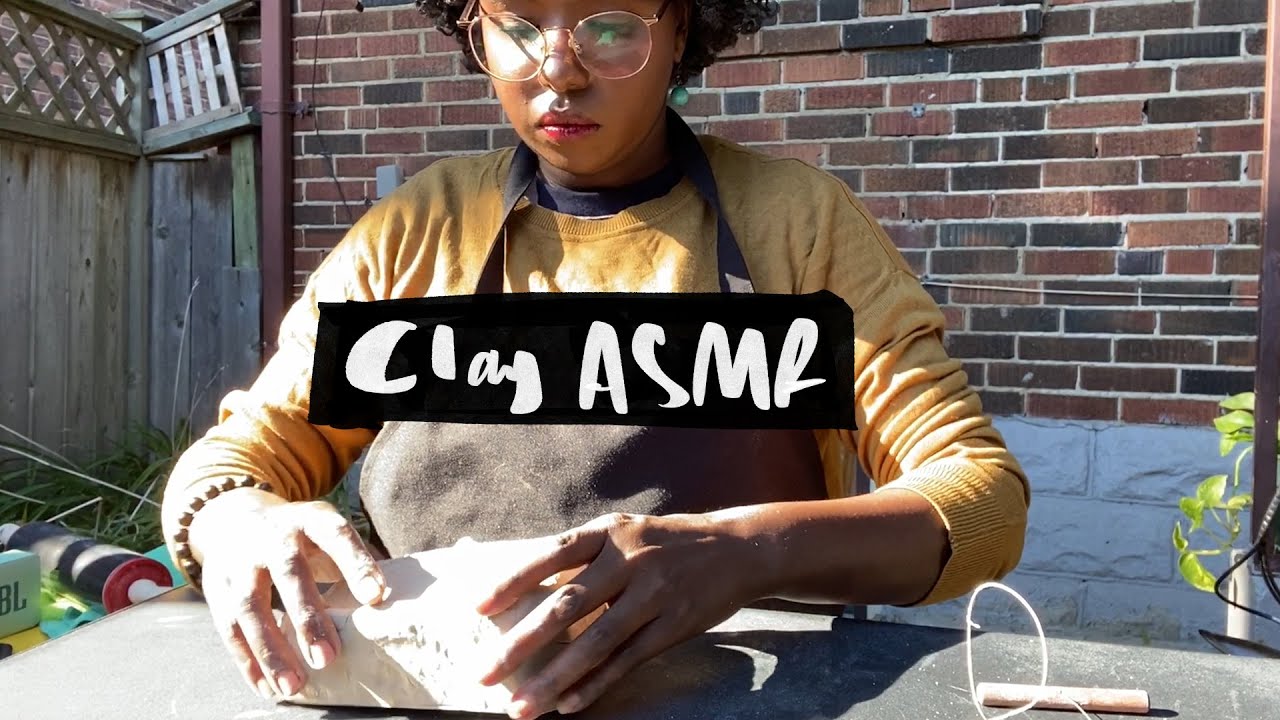 CLAY ASMR | HAND-BUILDING A CLAY POT - YouTube