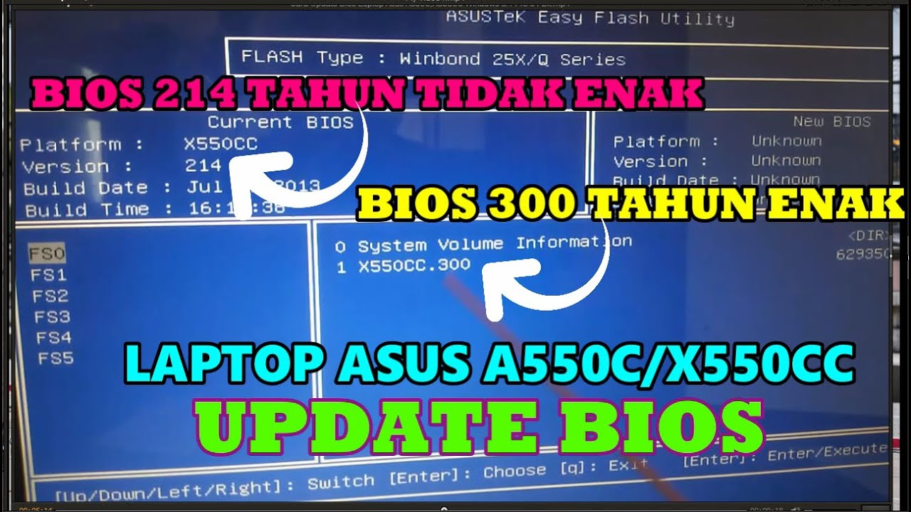 Cara Update Bios Laptop Asus A550C,X550CC Windows 8 1 Pro 64 Bit ...
