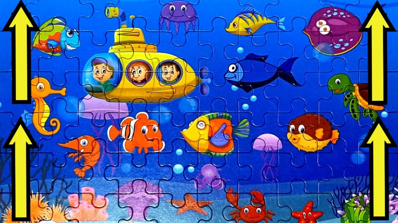 PUZZLE FOR KIDS | THREE RESEARCHERS DIVE WITH A SUBMARINE | SET BOTTOM ...