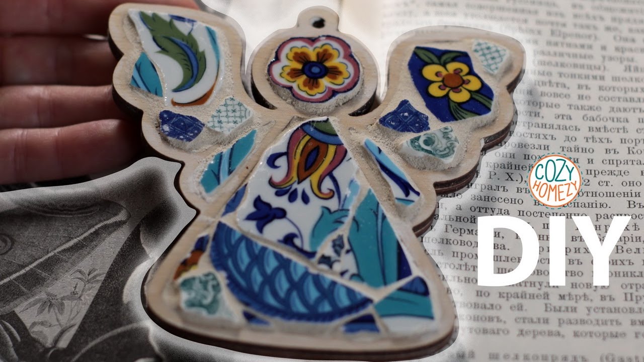 DIY Mosaic Angel - How to Make Mosaics - Mosaic Easter Decoration from ...