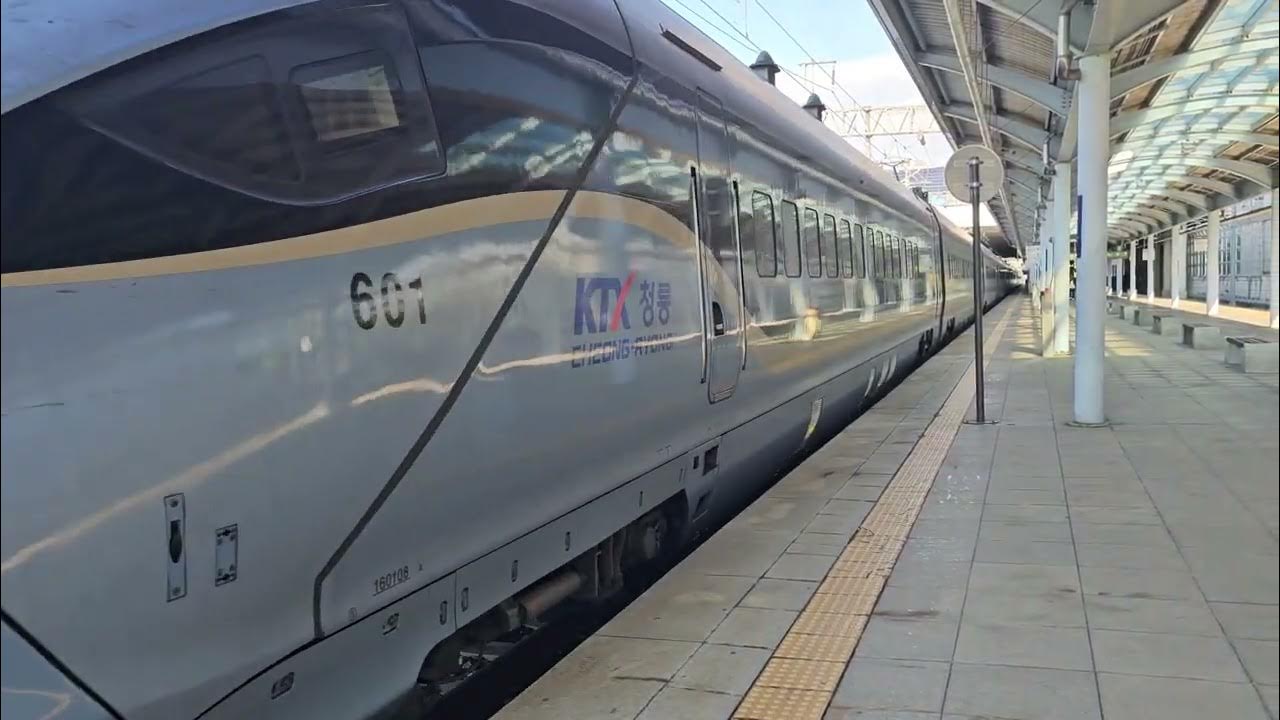 경부선 대전역 부산행 KTX청룡 017+9017 열차 출발영상 - YouTube