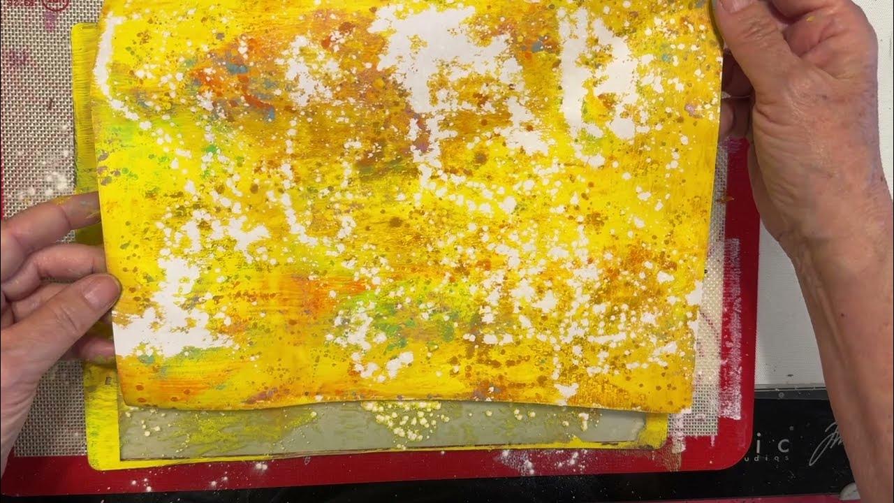 Mixed Media Monday! - Gelli Printing with Baby Powder Resist! - YouTube
