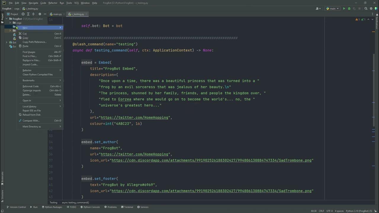 Desktop Application Style Discord Bot In Python Part 2 Cogs And Embeds Youtube