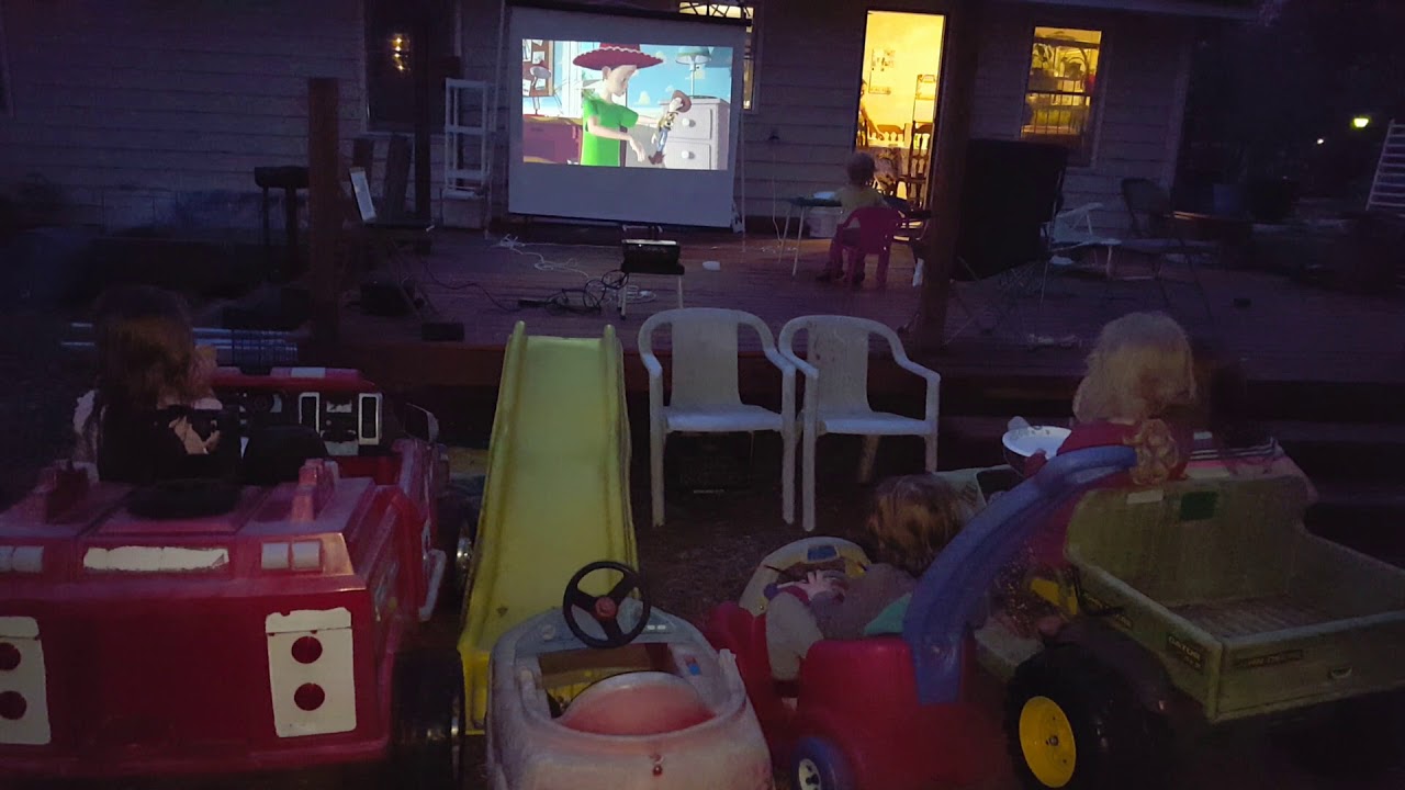 Drive-in movie / kids birthday party - YouTube