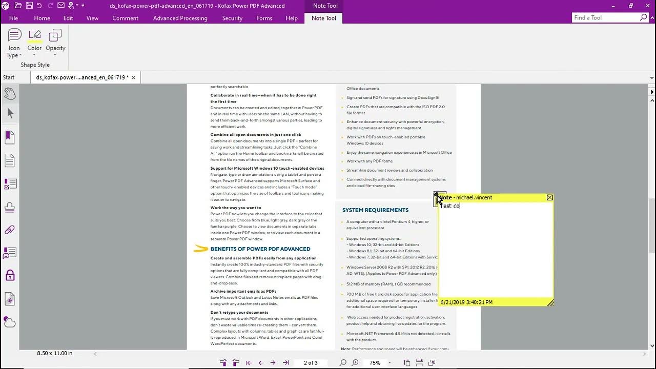 How to Add Comments to a PDF Document in Kofax Power PDF - YouTube
