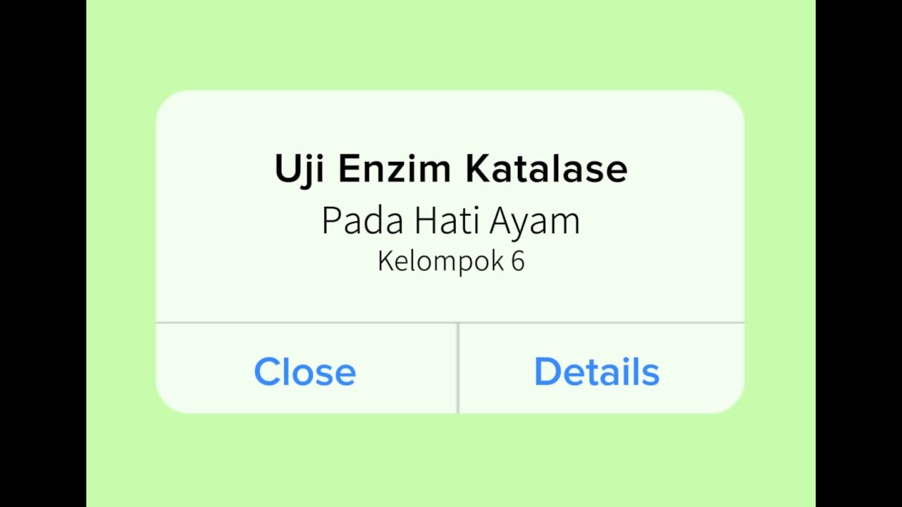 PRAKTIKUM UJI ENZIM KATALASE PADA HATI AYAM | KELOMPOK 6 ‼️ - YouTube