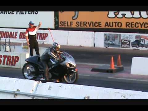Drag Bike racing @ Irwindale Dragstrip NDR Hayabusa - YouTube