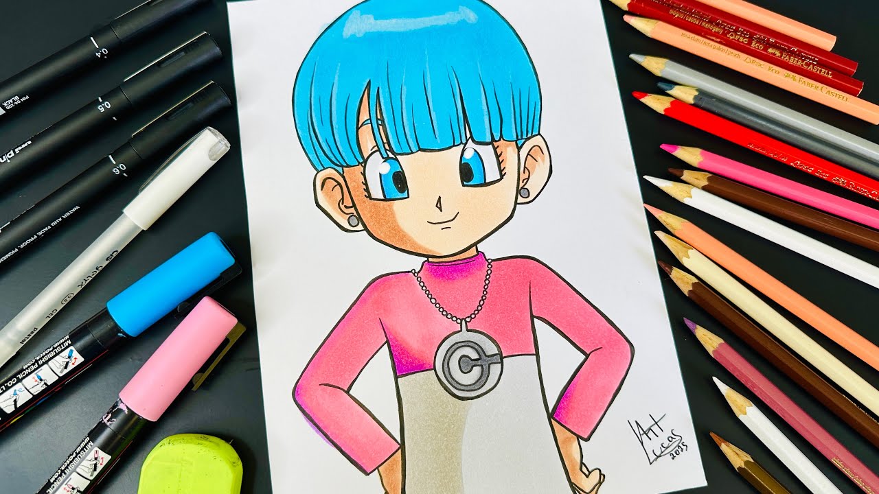 How To Draw BULMA de DragonBall DAIMA - YouTube