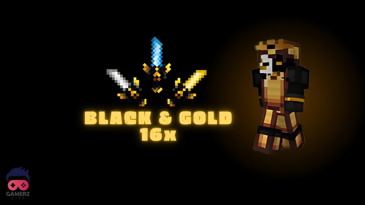 BLACK AND GOLD TEXTURE 32x PACK RELEASE | GAMER CITY | MINECRAFT - YouTube