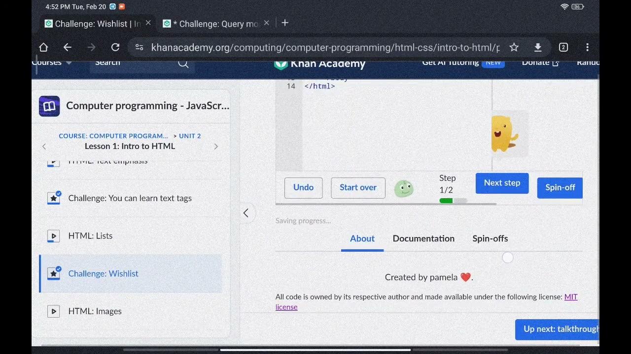 Challenge: wishlist || Khan Academy intro to HTML - YouTube