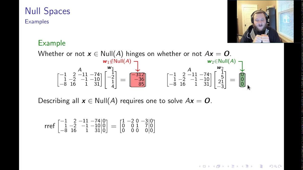 Null Spaces: Part 1/4 "Null Spaces" - YouTube