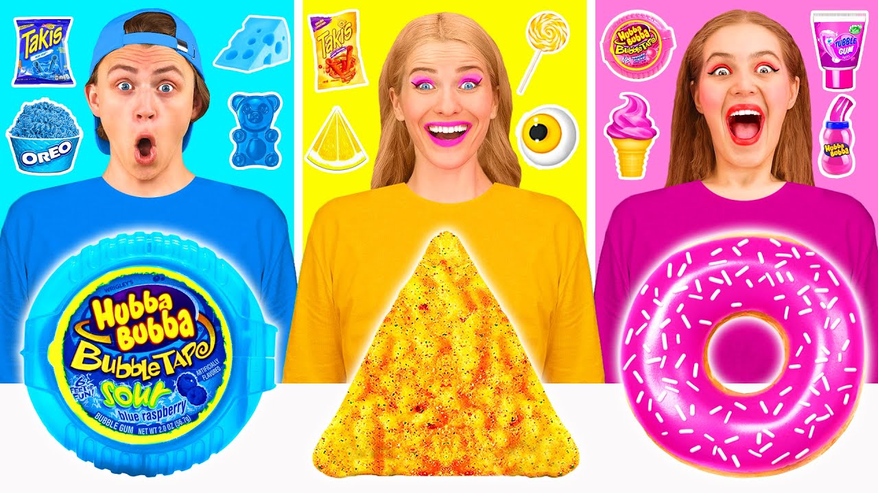 Food of The Same Colors Challenge by KiKi - YouTube