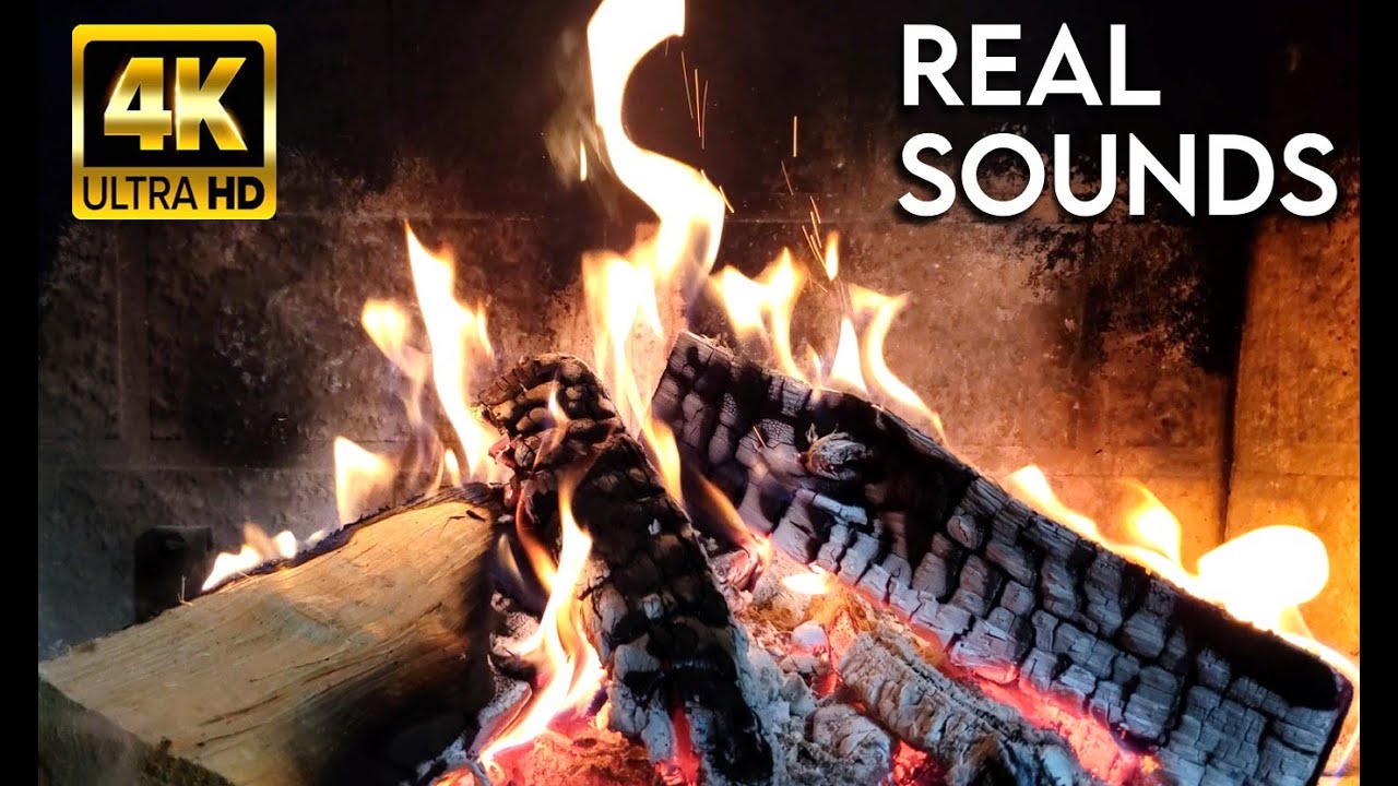 🔥Cracking Fireplace 4K (8 Hours) Real Fire Sounds for your Relaxation ...