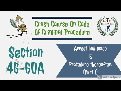 Section 46- 60A || Arrest how Made and Procedure Thereafter- 1 || Code ...
