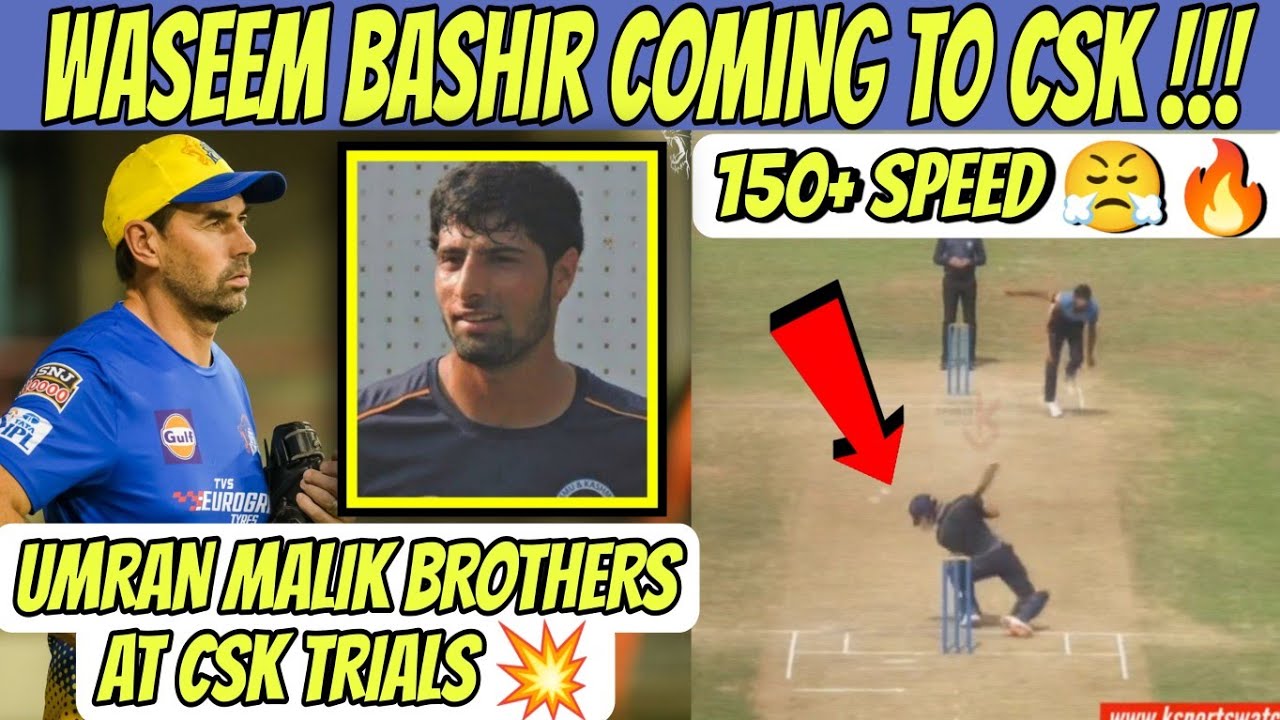 IPL 2023 : Waseem Bashir Bowling At CSK Trials Update 💥 - YouTube