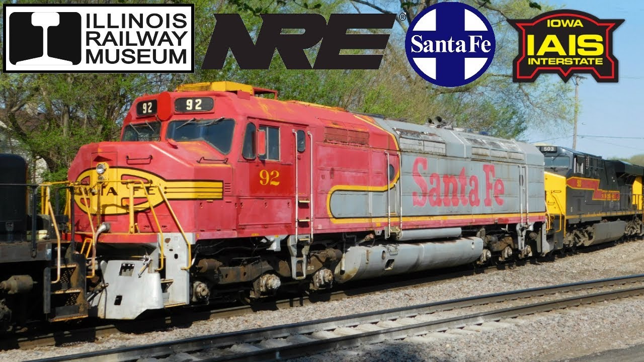 MUSEUM MOVE!!! IAIS 501 East with ATSF 92 and NREX 945 in tow! - 5/5/2018 - YouTube