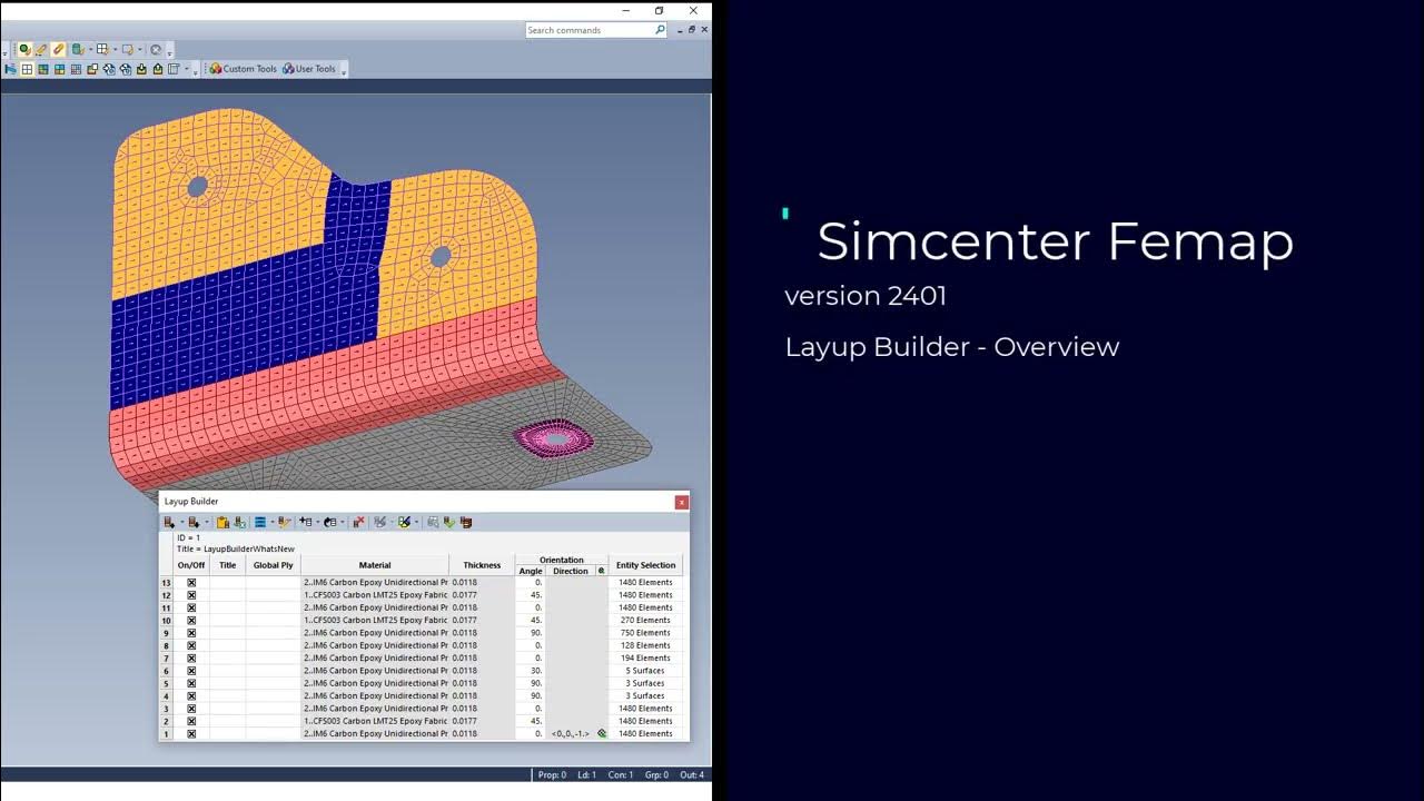 Novedades Simcenter Femap V2401 - Layup Builder Overview - YouTube