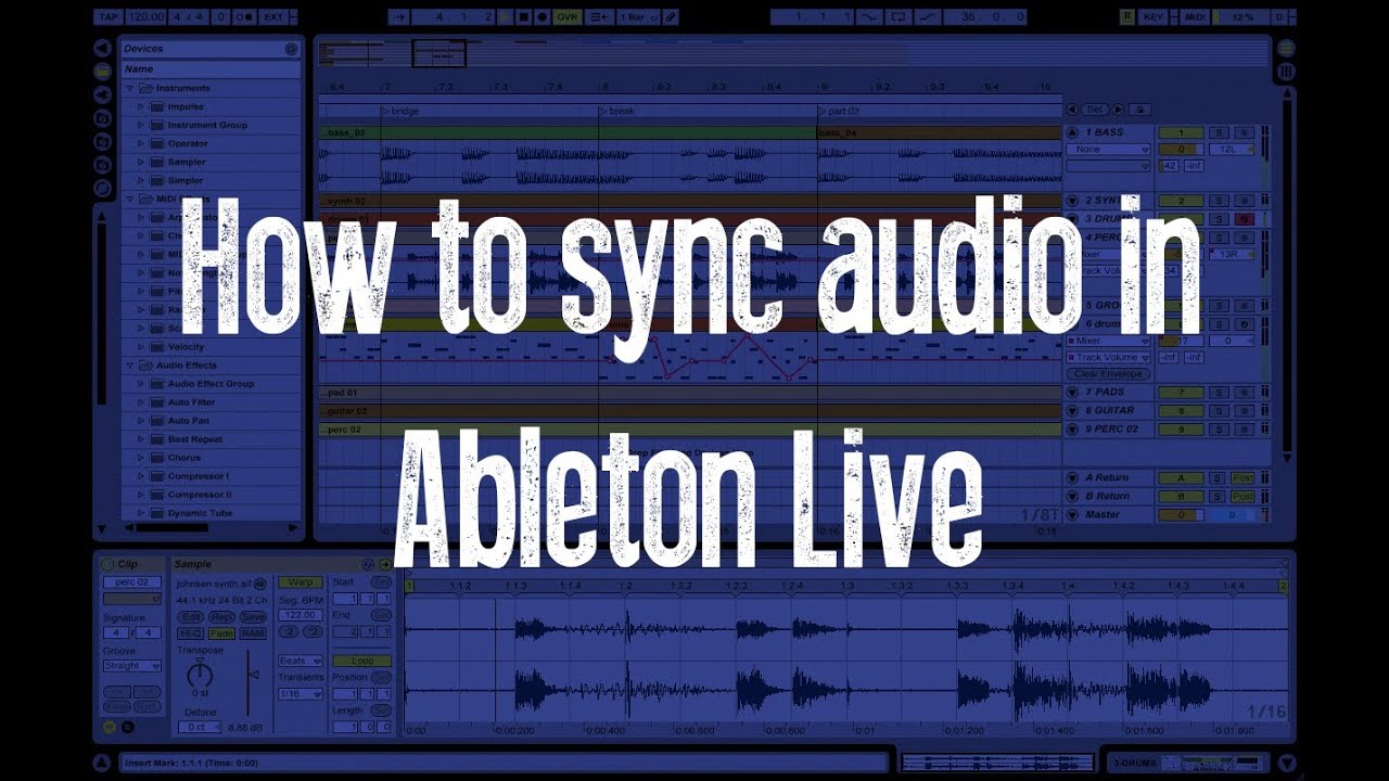 How to sync audio in ableton live - YouTube