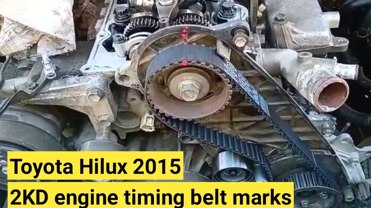 Hilux Toyota 2015 Engine 2kD Timing Belt Marks 54 OFF