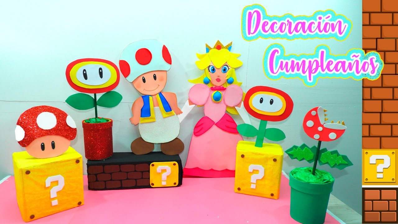 Decoración temática de cumpleaños: Fiesta de princesa PEACH - YouTube