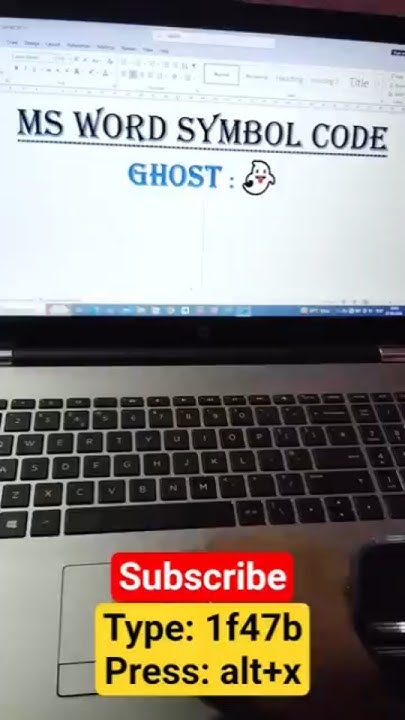 Ghost 👻 Symbol Code In MS Word#computer #msoffice #wordprocessor #code#shortcutkey - YouTube