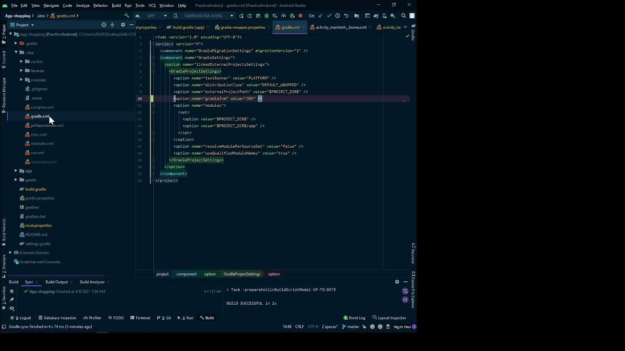 Fix when Invalid Gradle JDK configuration found. Open Gradle Settings Use JDK from project ...