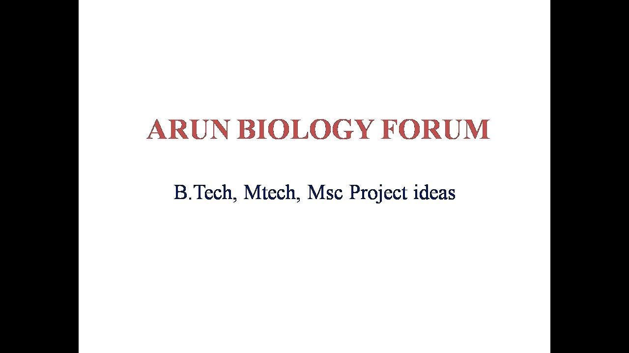 Project ideas in Biotechnology - YouTube