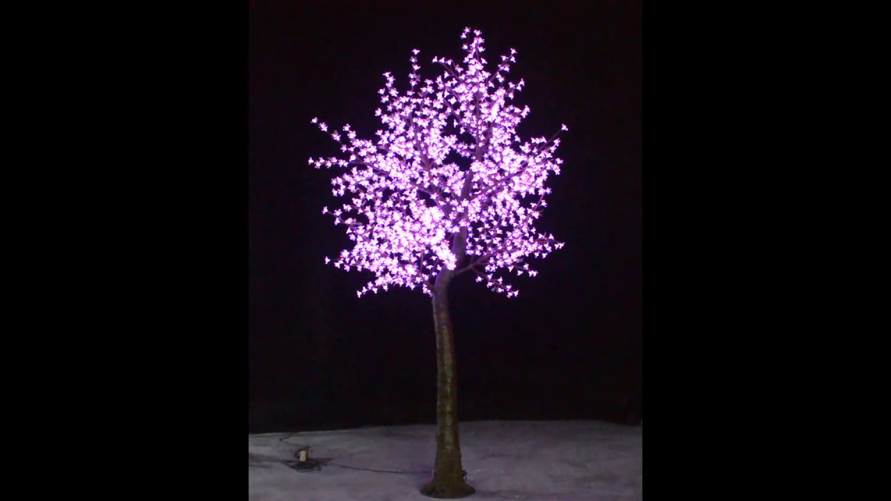 2018 new 2.8m RGBW color changing led cherry blossom tree light - YouTube