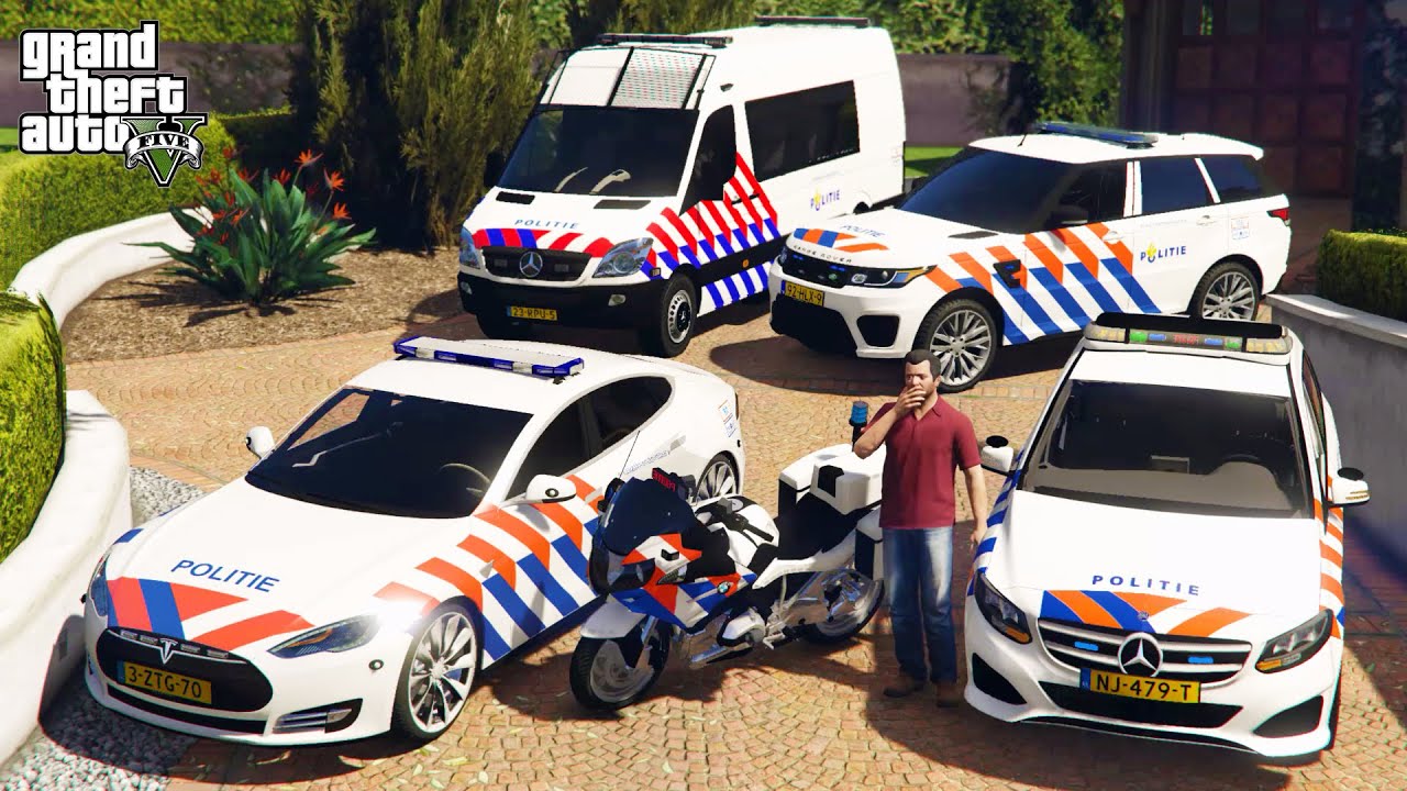 GTA 5 - Stealing Dutch Police Department Vehicles with Michael | (Real ...