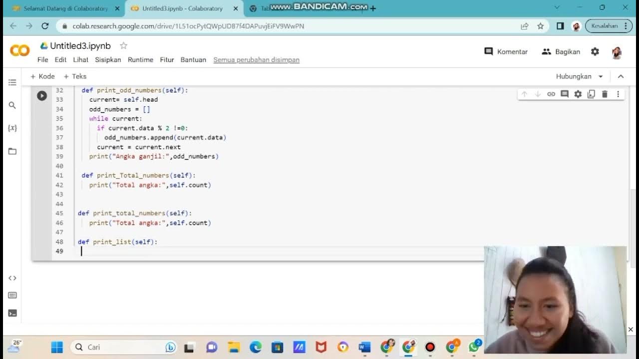 contoh program phyton menggunakan Linked list - YouTube