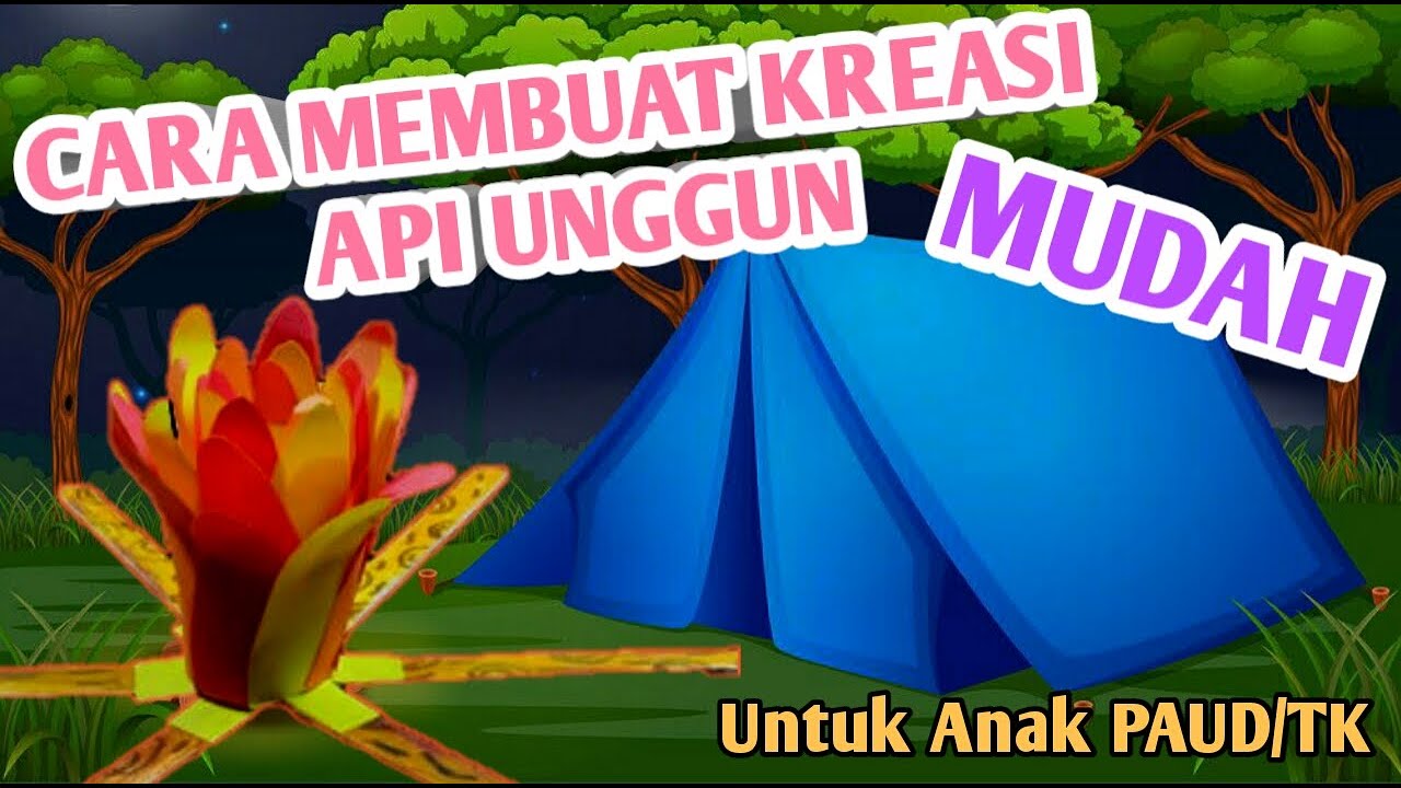 API UNGGUN DARI KERTAS ORIGAMI TEMA AIR, API, UDARA (DIY PAPER CAMPFIRE ...