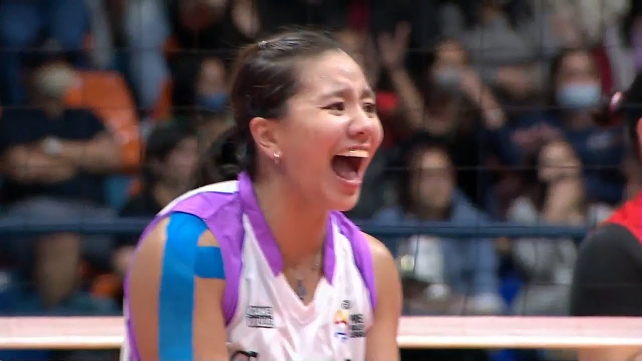 Des Cheng heats up in set 2 | 2023 PVL All-Filipino Conference - YouTube