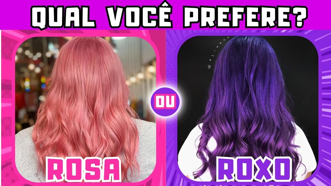 🔄 ROSA OU ROXO? O QUE VOCÊ PREFERE? | jogo das escolhas - YouTube