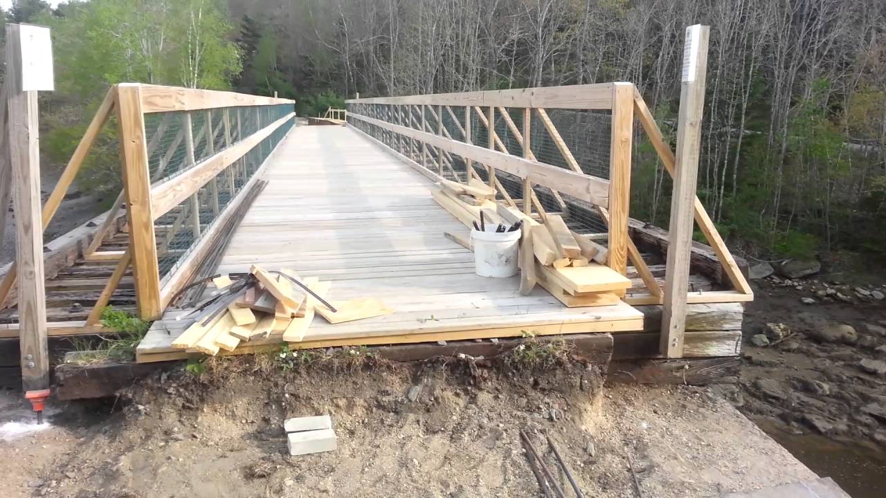Passy rail trail trestle bridge progress - YouTube